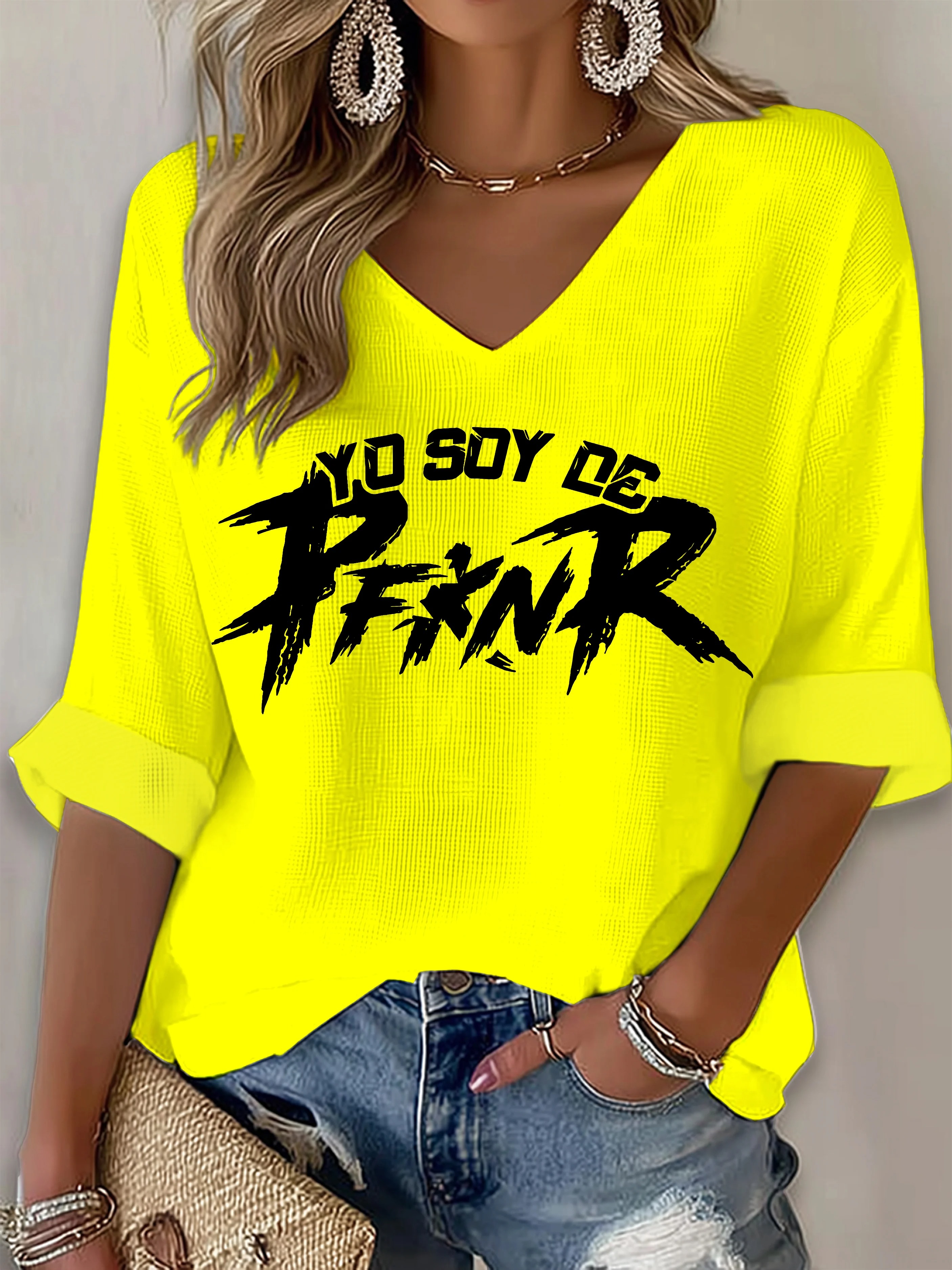 Puerto RIco Singer Pfknr Printed Long Sleeve Top - weavehot