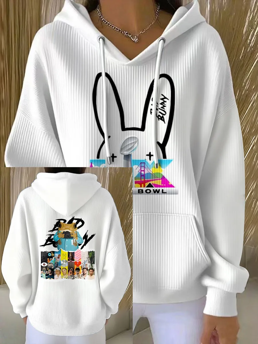 Bad Bunny Super Bowl LX Graphic Hoodie - prinashop