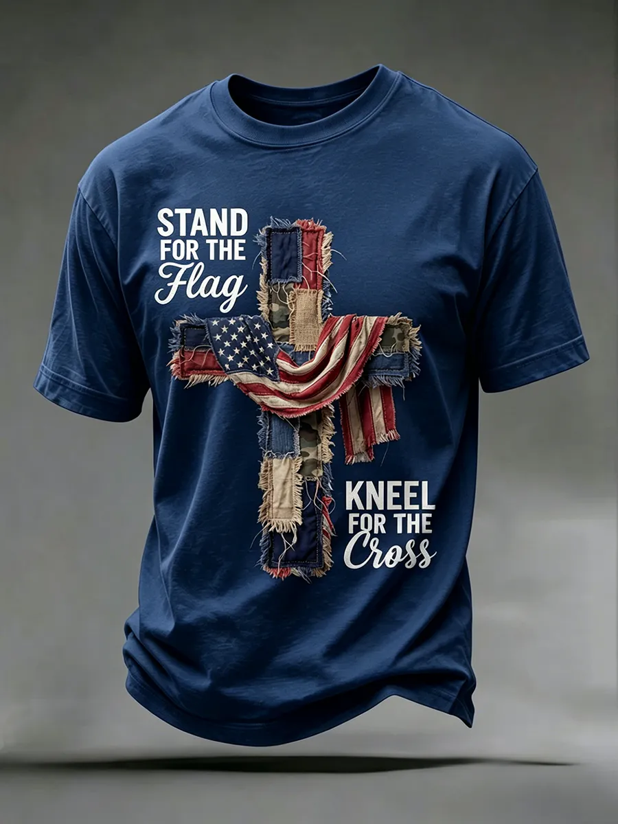 Religious Faith Cross Jesus Casual Printed Round Neck T-Shirt - Armor ...
