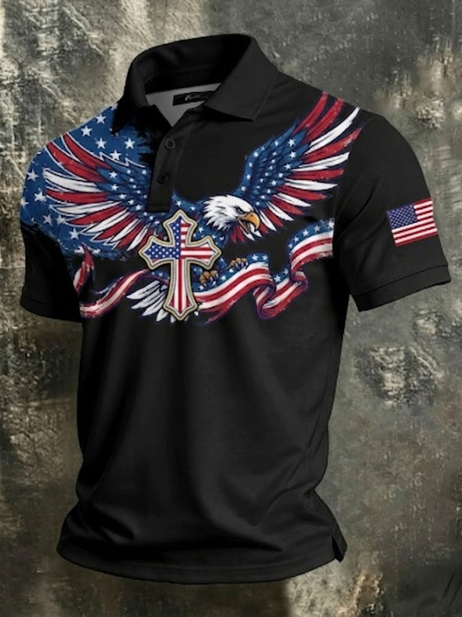 Men'S 250Th Anniversary Of The USA Creative Print Short-Sleeve Polo Sh ...