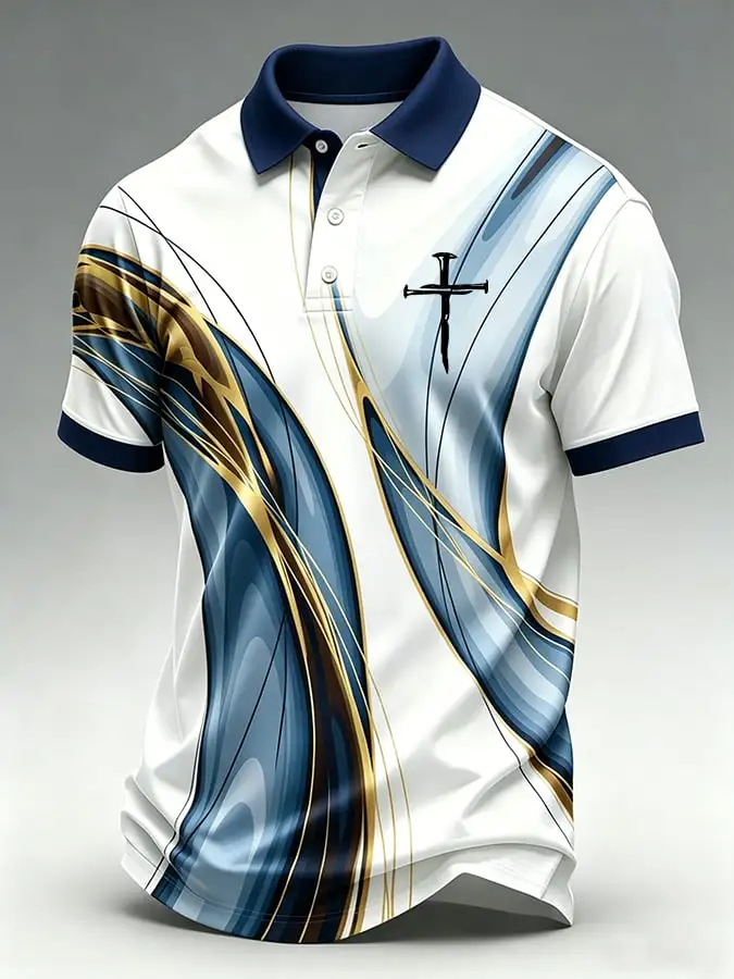 Men's Faith Casual Short-Sleeve Polo Shirt - Godfaithwear